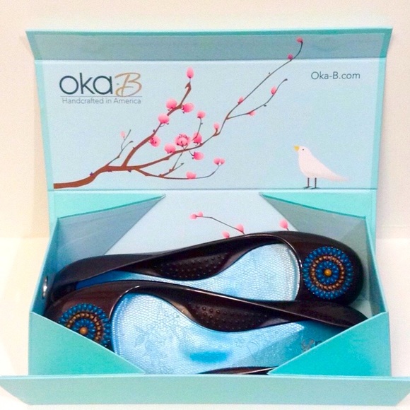 Oka.B | Shoes | Okab Rider Ballet Flat Chocolate Wbeaded Circle | Poshmark